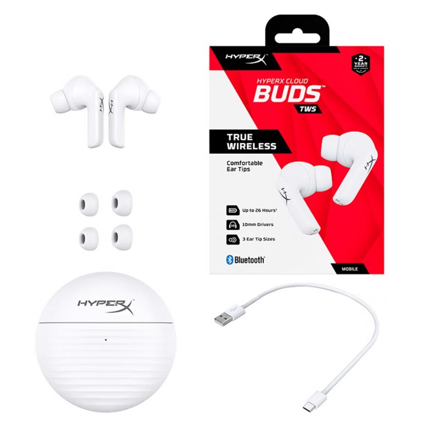 Tai nghe HyperX Cloud Buds TWS - True Wireless White | Chính hãng ...